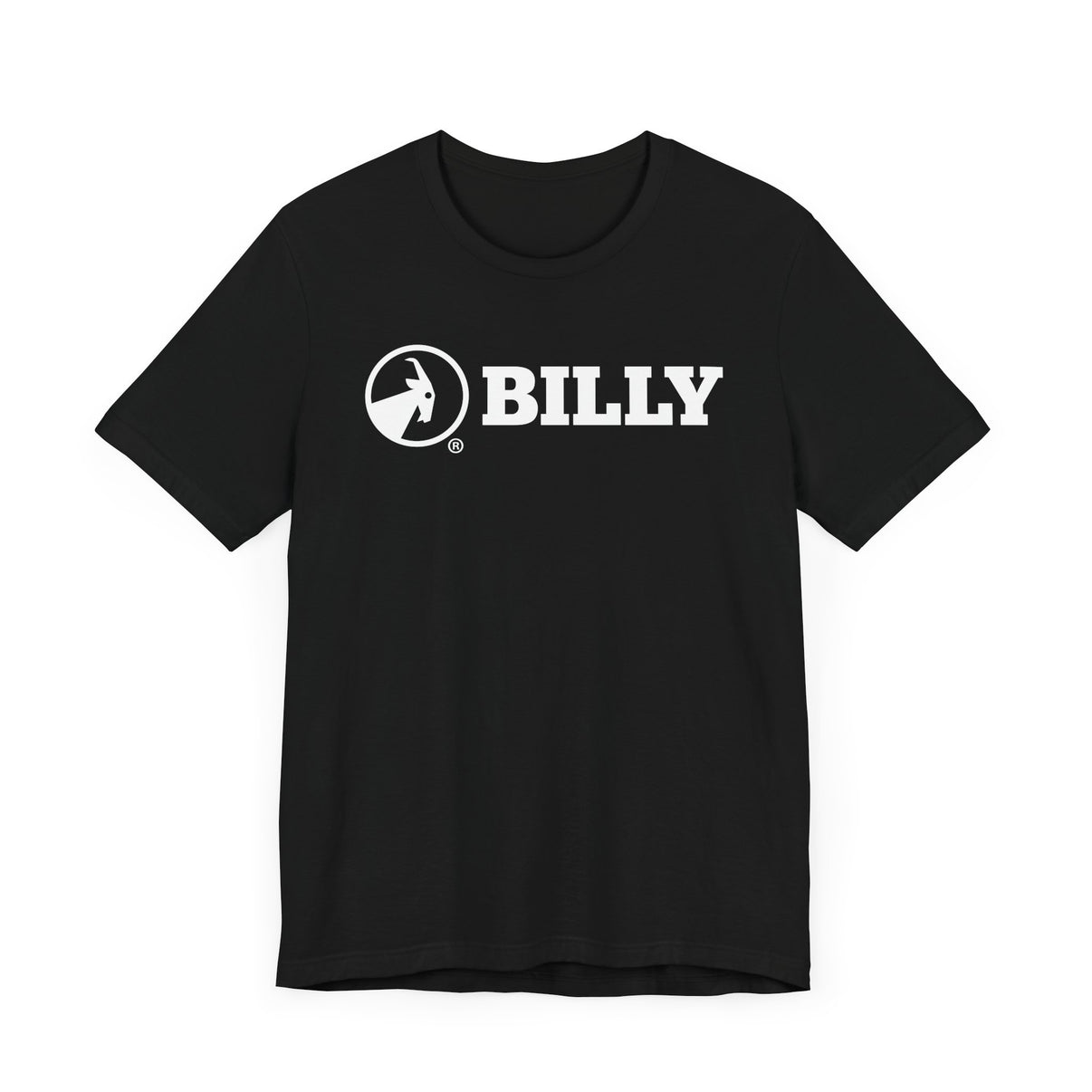 BILLY Adult Unisex Jersey Short Sleeve Tee (White Horizontal Logo ...