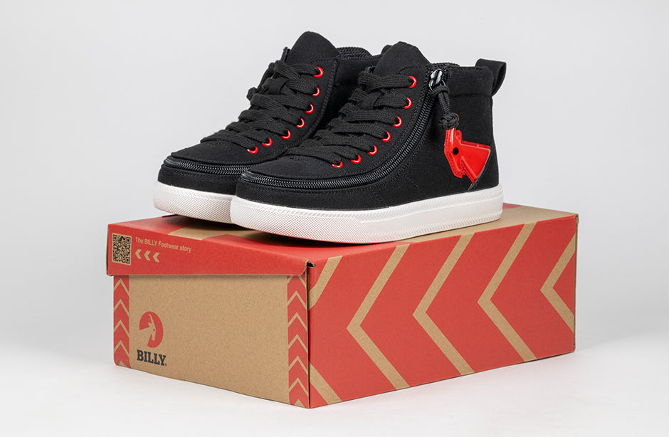 Black/Red Light Ups BILLY Classic D|R High Tops – BILLY Footwear