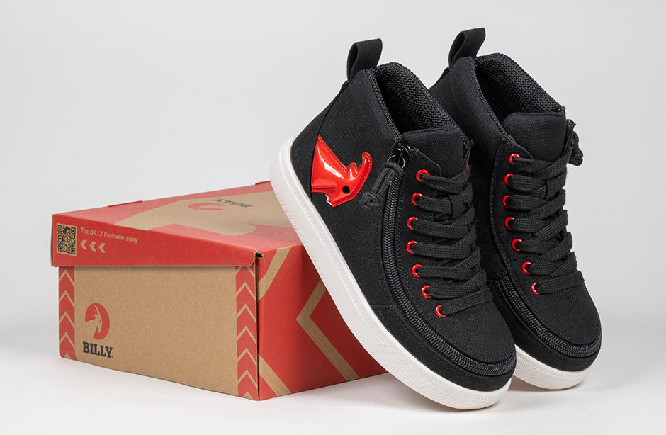 Black/Red Light Ups BILLY Classic D|R High Tops – BILLY Footwear