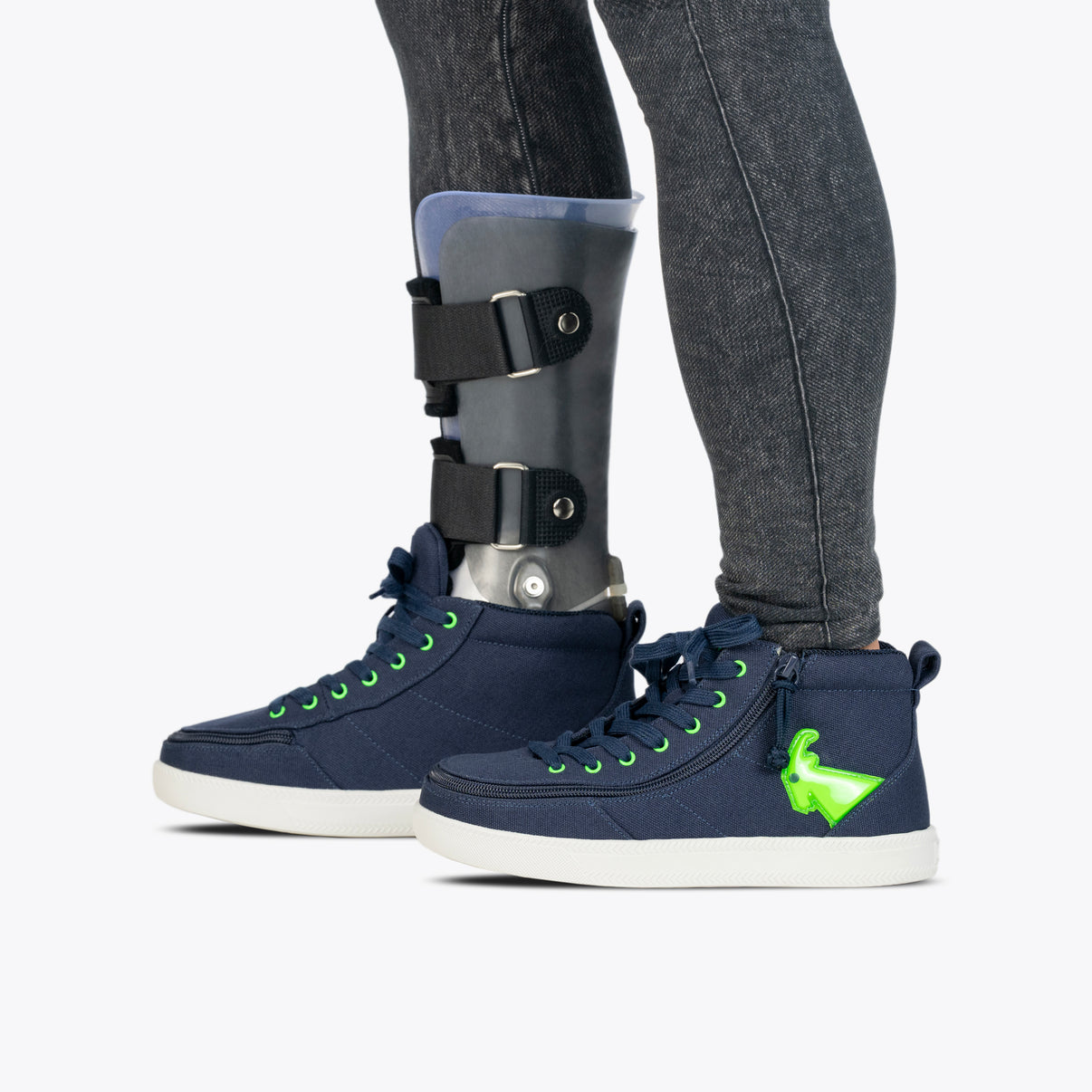 Navy/Green Light Ups BILLY Classic D|R High – BILLY Footwear