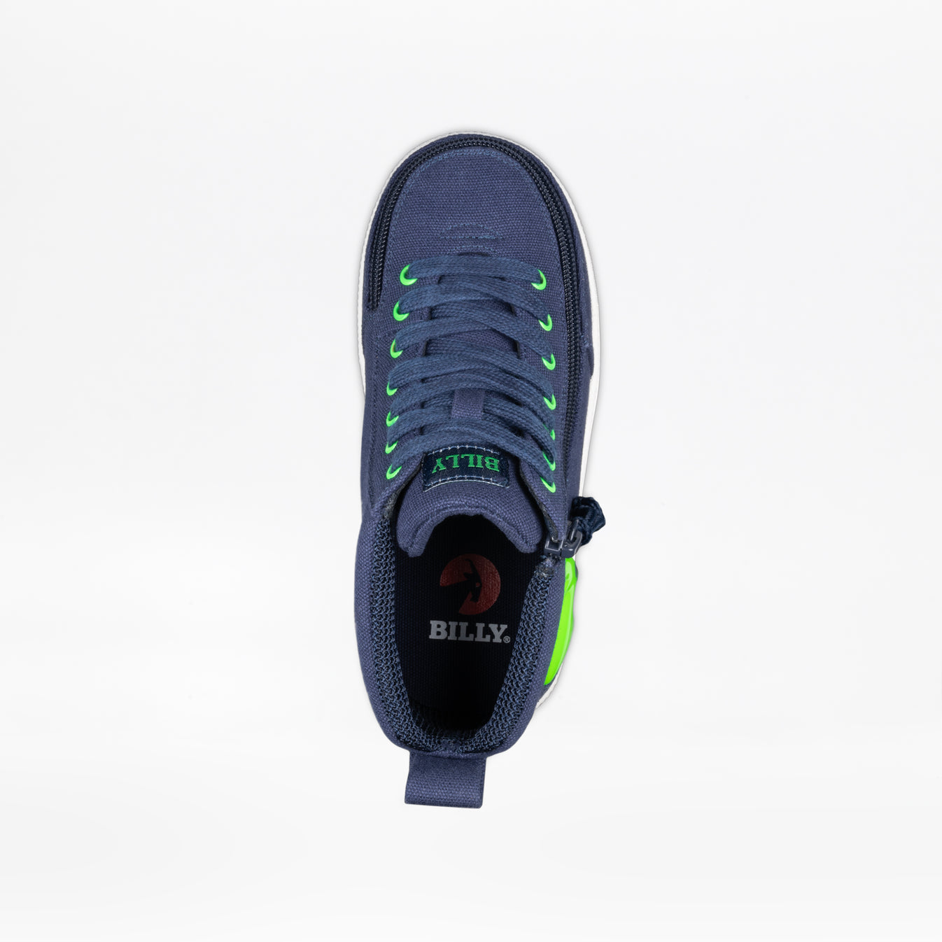 Navy/Green Light Ups BILLY Classic D|R High – BILLY Footwear
