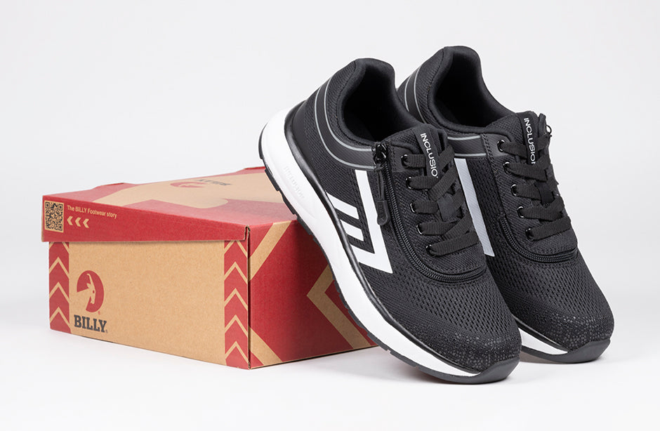 Women's Black/White BILLY Sport Inclusion Athletic Sneakers – BILLY ...