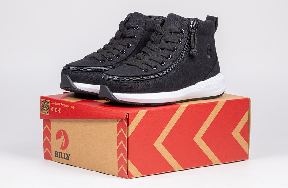 Black BILLY Goat Classic High Top AFO-Friendly Shoes – BILLY Footwear