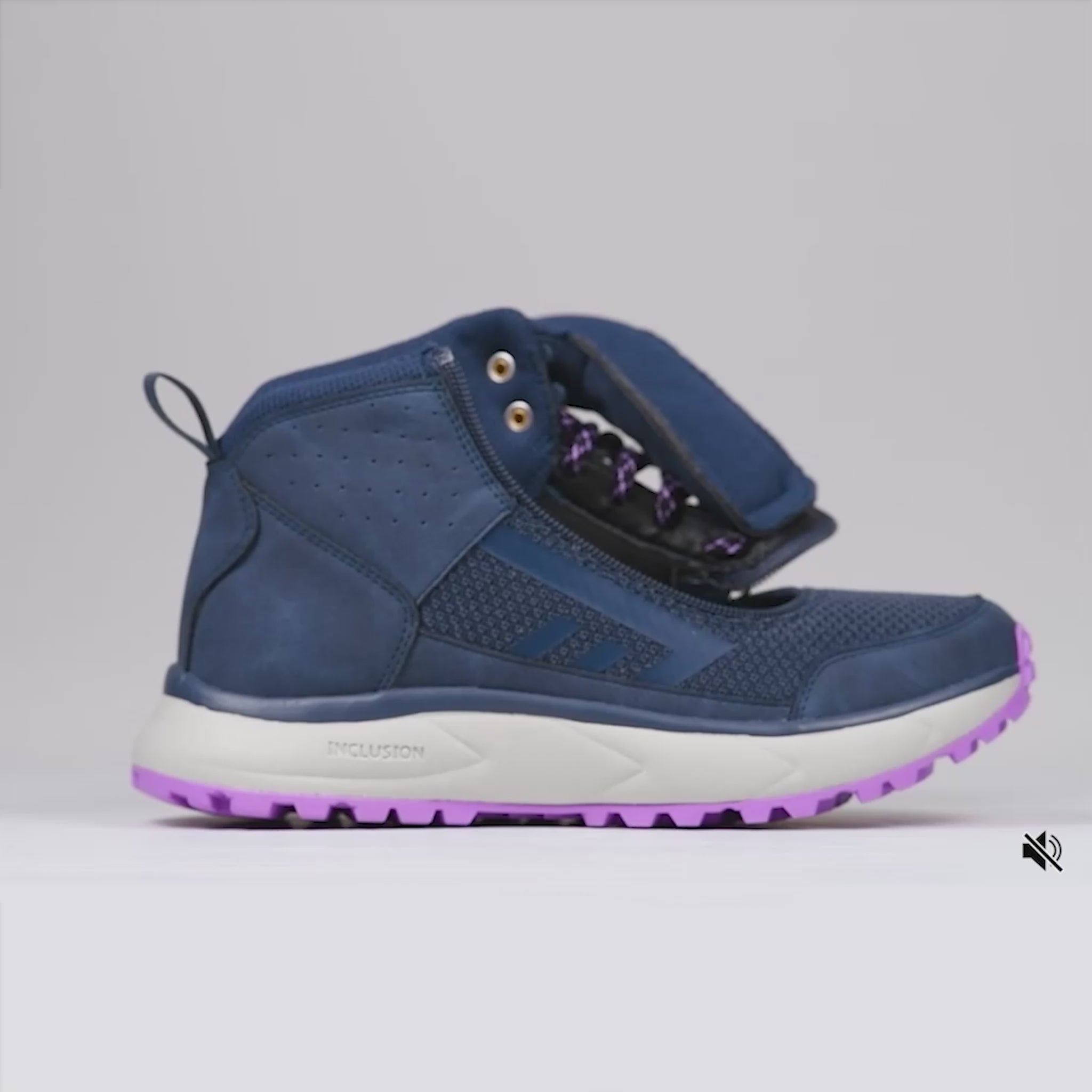 Women's Navy/Purple BILLY Inclusion Trail Boot – BILLY Footwear